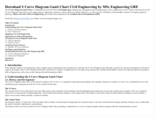 Download S Curve Diagram Gantt Chart Civil Engineering by MSc Engineering GRE