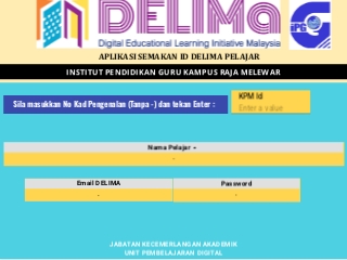 Dashboard Semakan Akaun Delima 2024