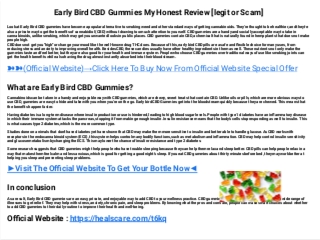 Early Bird CBD Gummies
