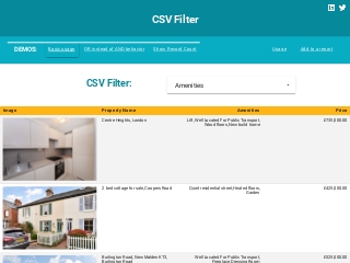 CSV Filter - Demo + Usage Guide