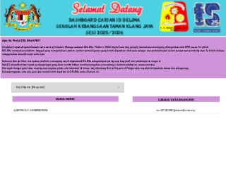 Dashboard ID DELIMa SK Tmn Klang Jaya