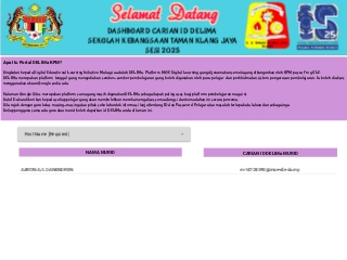 Dashboard ID DELIMa SK Tmn Klang Jaya