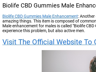 Biolife CBD Gummies Male Enhancement