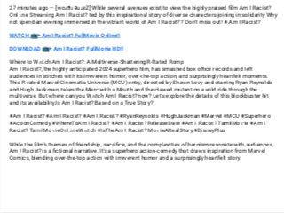 [.𝐖𝐀𝐓𝐂𝐇.]𝐟𝐮𝐥𝐥—Am I Racist? @𝐅𝐔𝐋𝐋 𝐌𝐎𝐕𝐈𝐄 [.FREE.] 𝐎𝐧𝐥𝐢𝐧𝐞 𝐎𝐧 𝐄𝐧𝐠𝐥𝐢𝐬𝐡
