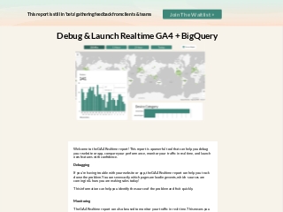 GA4 Realtime Report - Demo