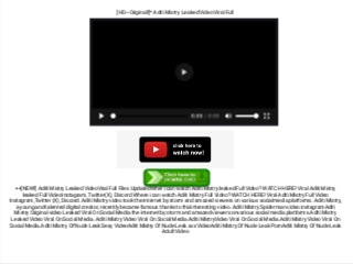 [HD~Original!]* Aditi Mistry Leaked Video Viral Full