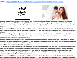 Dominator Gummies Male Enhancement Canada Pills Reviews - Is c? Does Supplement Ingredients That ...