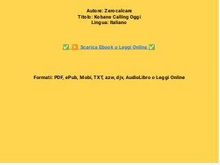 PDF/Epub [SCARICA] Kobane Calling Oggi di Zerocalcare eBook