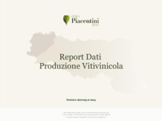 Report Dati - Consorzio Vini Piacentini DOC
