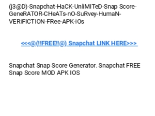 (j3@D)-Snapchat-HaCK-UnliMITeD-Snap Score-GeneRATOR-CHeATs-nO-SuRvey-HumaN-VERiFICTION-FRee-APK ...