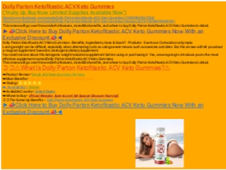 Dolly Parton Ketofitastic ACV Keto Gummies