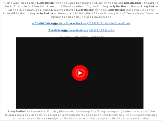 DOWNLOAD—Lucky Baskhar - 2024 FullMovie Filmyzilla Hindi Dubbed