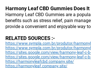 Harmony Leaf CBD Gummies