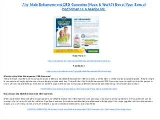 Airy Male Enhancement CBD Gummies (Hoax & Work?) Boost Your Sexual ...