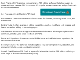 Foxit PhantomPDF Crack 2025 With Activation Key