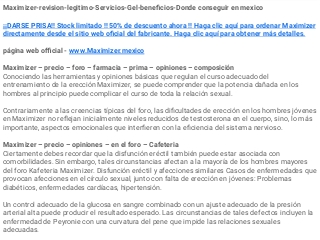Maximizer-revision-legitimo-Servicios-Gel-beneficios-Donde conseguir en mexico