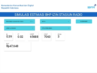 SIMULASI BHP FREKUENSI RADIO - ISR