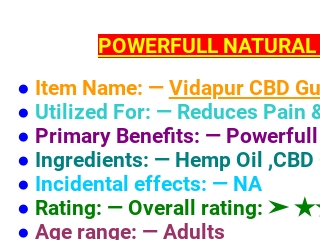 Vidapur CBD Gummies Reviews – Is It Really Effective?