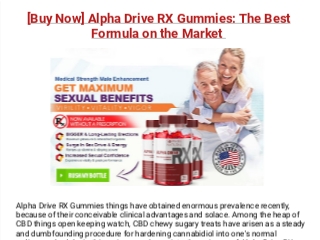 [Buy Now] Alpha Drive RX Gummies: The Best Formula on the Market