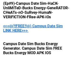 (Ep#9)-Campus Date Sim-HaCK-UnliMITeD-Bucks Energy-GeneRATOR-CHeATs-nO-SuRvey-HumaN-VERiFICTION ...
