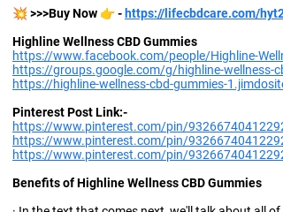 Highline Wellness CBD Gummies Review In USA