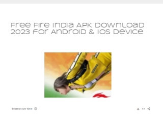 Free Fire India APK Download 2023