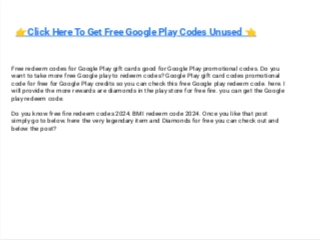 ((100% Unused) Free Google Play Gift Cards Codes - Google Play Redeem Codes Free Today 2024 to 2025