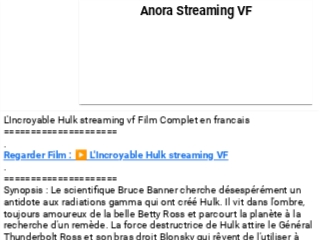 L'Incroyable Hulk (2008) Streaming VF Gratuit