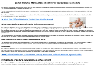 Endura Naturals Male Enhancement