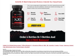 Goliath XL10 | Goliath XL10 USA, CA, UK, AU, NZ