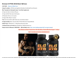 Elomaas (#1 Formula USA) Increase Ejaculate Volume, Harder Erection And Size