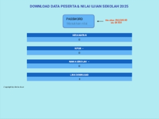 Data Peserta & Nilai Ujian Sekolah 2025
