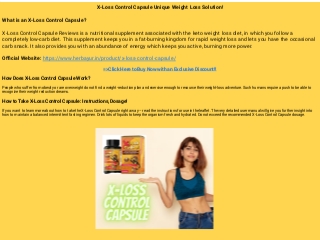 Top Popular [X-Loss Control Capsule] Fat Loss Get In India!