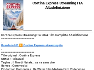 Cortina Express (2024) Film Streaming community ITA Gratis