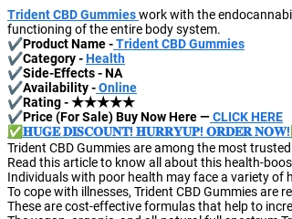 trident cbd gummies