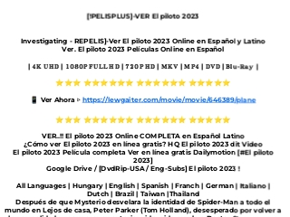 [!PELISPLUS]-VER El piloto 2023