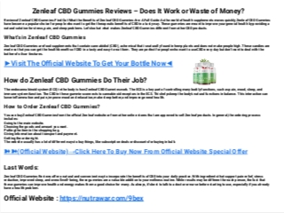 Zenleaf CBD Gummies Reviews