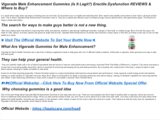 Vigorade Male Enhancement Gummies