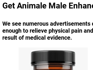 animale male enhancement capsules