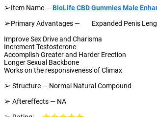 Biolife Cbd Gummies Male Enhancement - Best or Worst? Successful ...