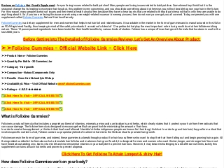 Folixine(Reviews 2023)-Get Started with Folixine Today & Enjoy Longest ...