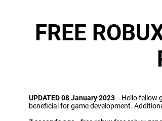 FREE ROBUX GENERATOR UPDATED 2022 FREE ROBLOX ROBUX GENERATOR [ VOLY1@3]