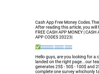 [!!FREE!!] CASHAPP MONEY CODE GENERATOR 2023 No Human Verification OR ...