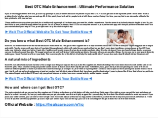 Best OTC Male Enhancement