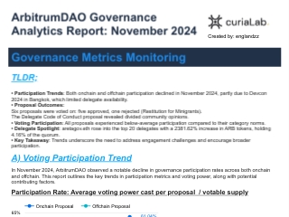 Curia Arbitrum Governance Analytics Report #1: Nov 2024