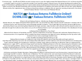 *Raduaa Returns (2024) F𝚞llMo𝚟ie Dow𝚗load F𝚛ee 10𝟾0p, 7𝟸0p, 4𝟾0p 𝙷D ...