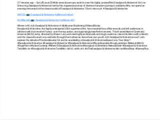 Deadpool & Wolverine 𝙵𝚞l𝙻𝙼𝚘𝚟𝚒𝚎 𝙳𝚘𝚠𝚗𝚕𝚘𝚊𝚍 𝙵𝚛𝚎𝚎 1080𝚙, 720𝚙, 480𝚙 H𝙳 ...