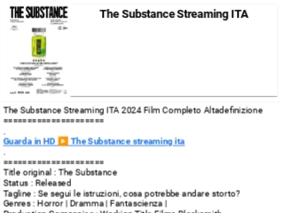The Substance (2024) Film Streaming community ITA Gratis