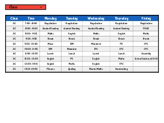 Virtual Learning Timetable Year 3