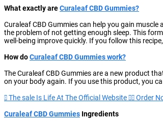 Curaleaf CBD Gummies Reviews In USA